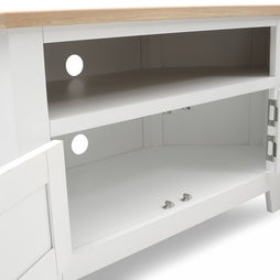 Chester Pure White Corner TV Stand up to 55"