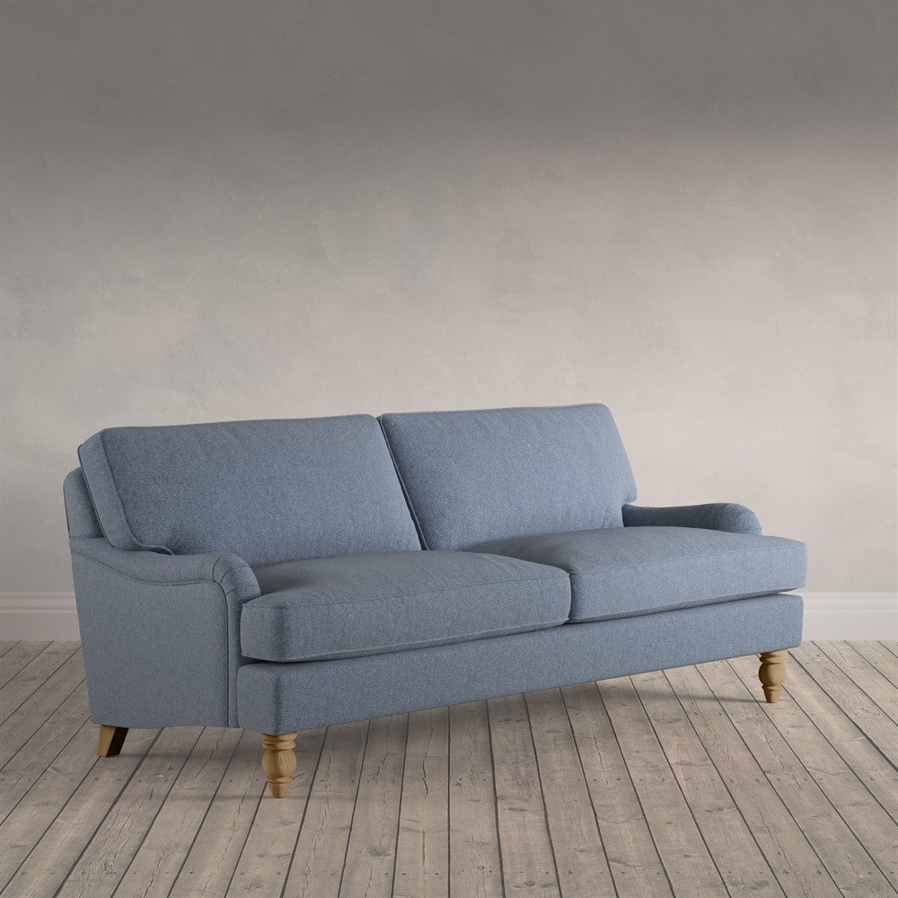 Morris - 3 Seater Sofa - Indigo - Rustic Weave - The Cotswold Company