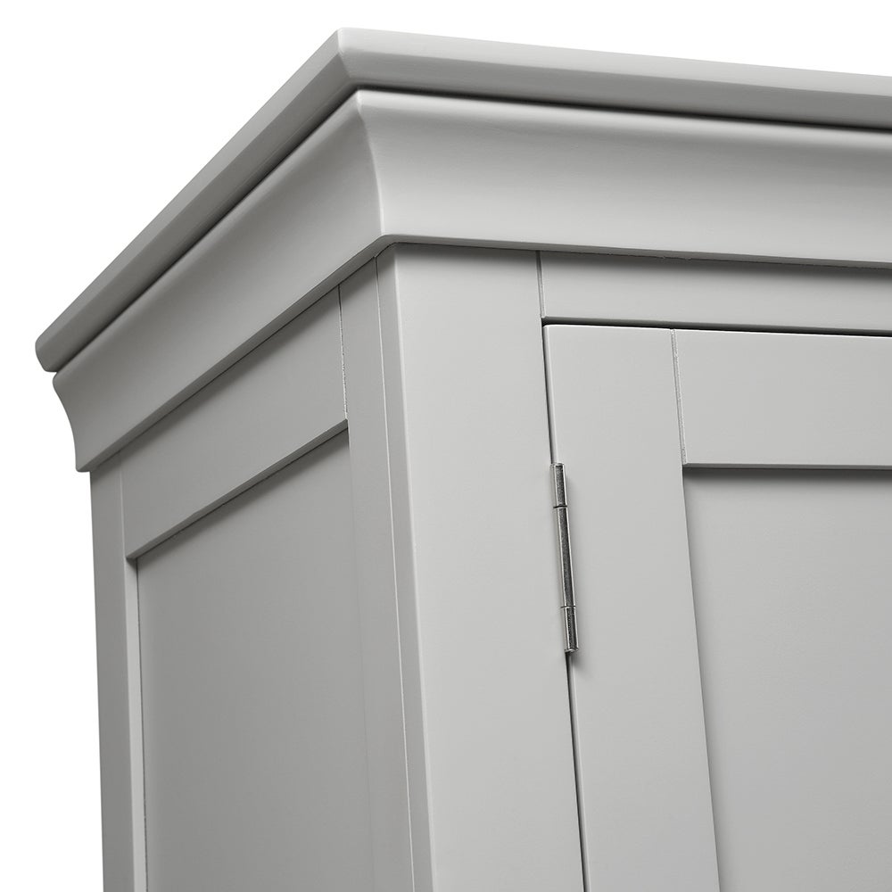 Chester Dove Grey Linen Cupboard - The Cotswold Company