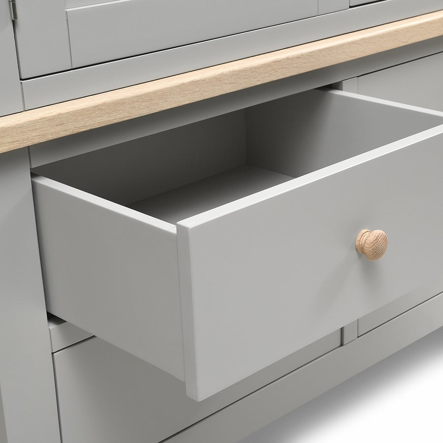 Chester Dove Grey Linen Cupboard - The Cotswold Company