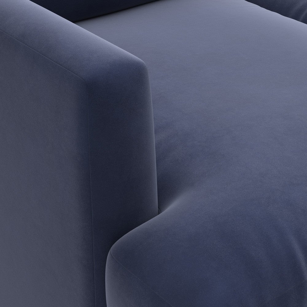 Jackson Chaise Large Right Hand - Deep blue - Matt Velvet - The ...