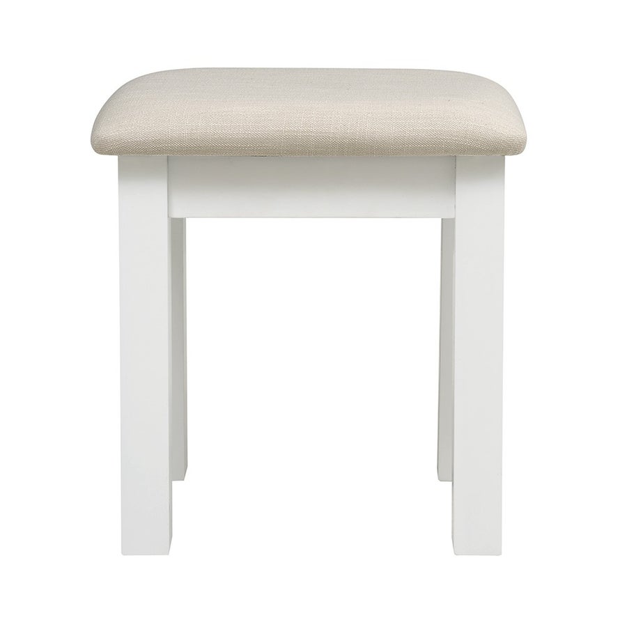 Chester Pure White Dressing Table Stool - The Cotswold Company