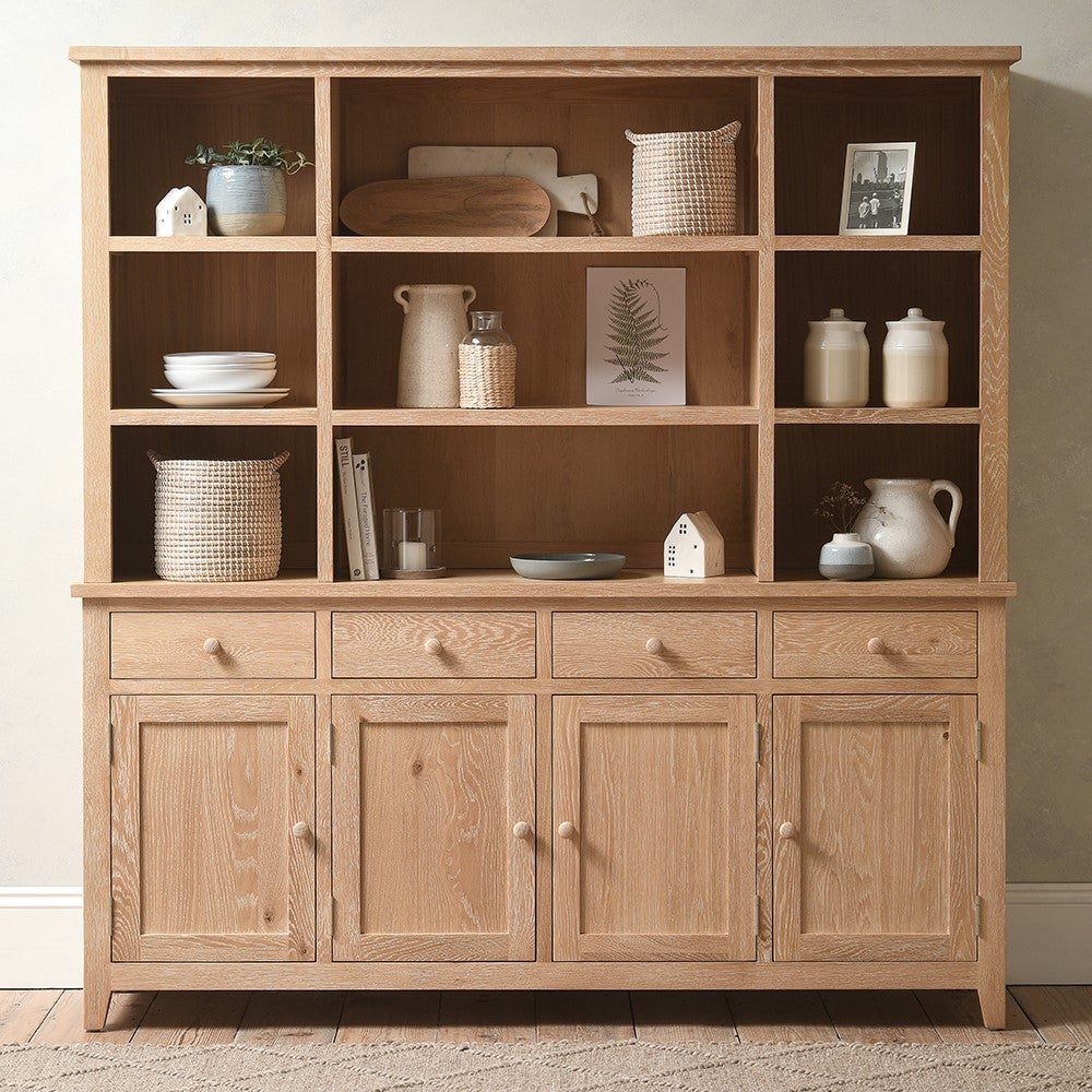 Inglesham Whitewash Oak Grand Dresser - The Cotswold Company
