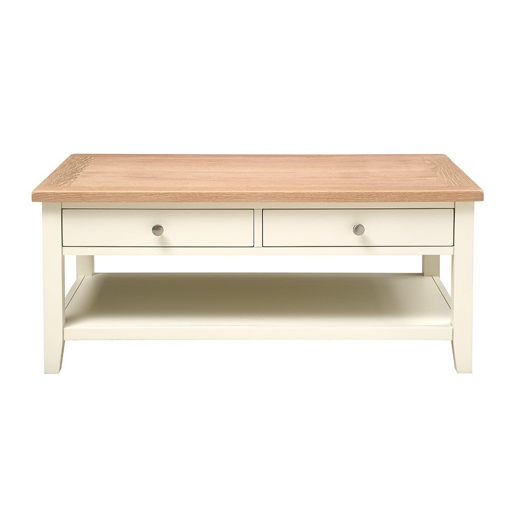 Chester Classic Cream Coffee Table with Drawers - The Cotswold Company