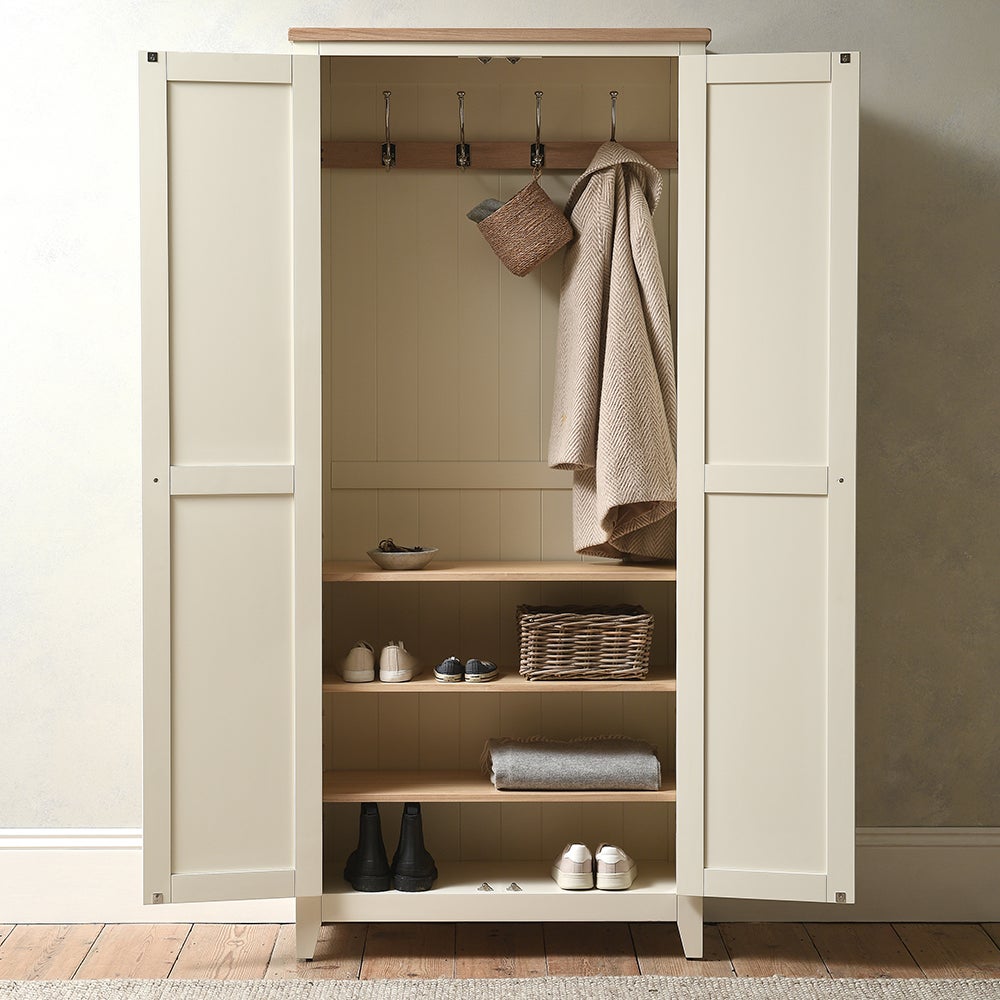 Chester Classic Cream 2 Door Hallway Cupboard - The Cotswold Company