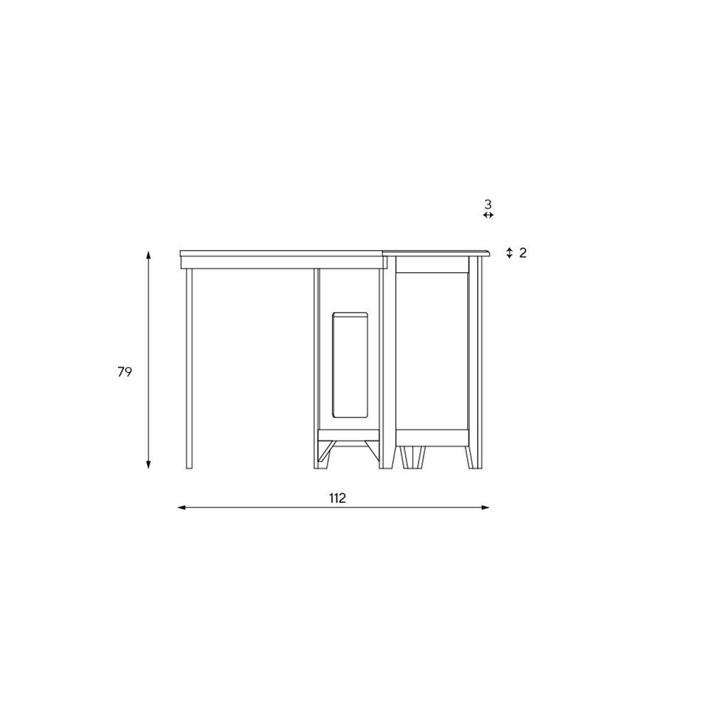Chester Dove Grey Corner Desk - The Cotswold Company