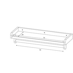 Chester Oak Shelf With Hanging Rail - The Cotswold Company