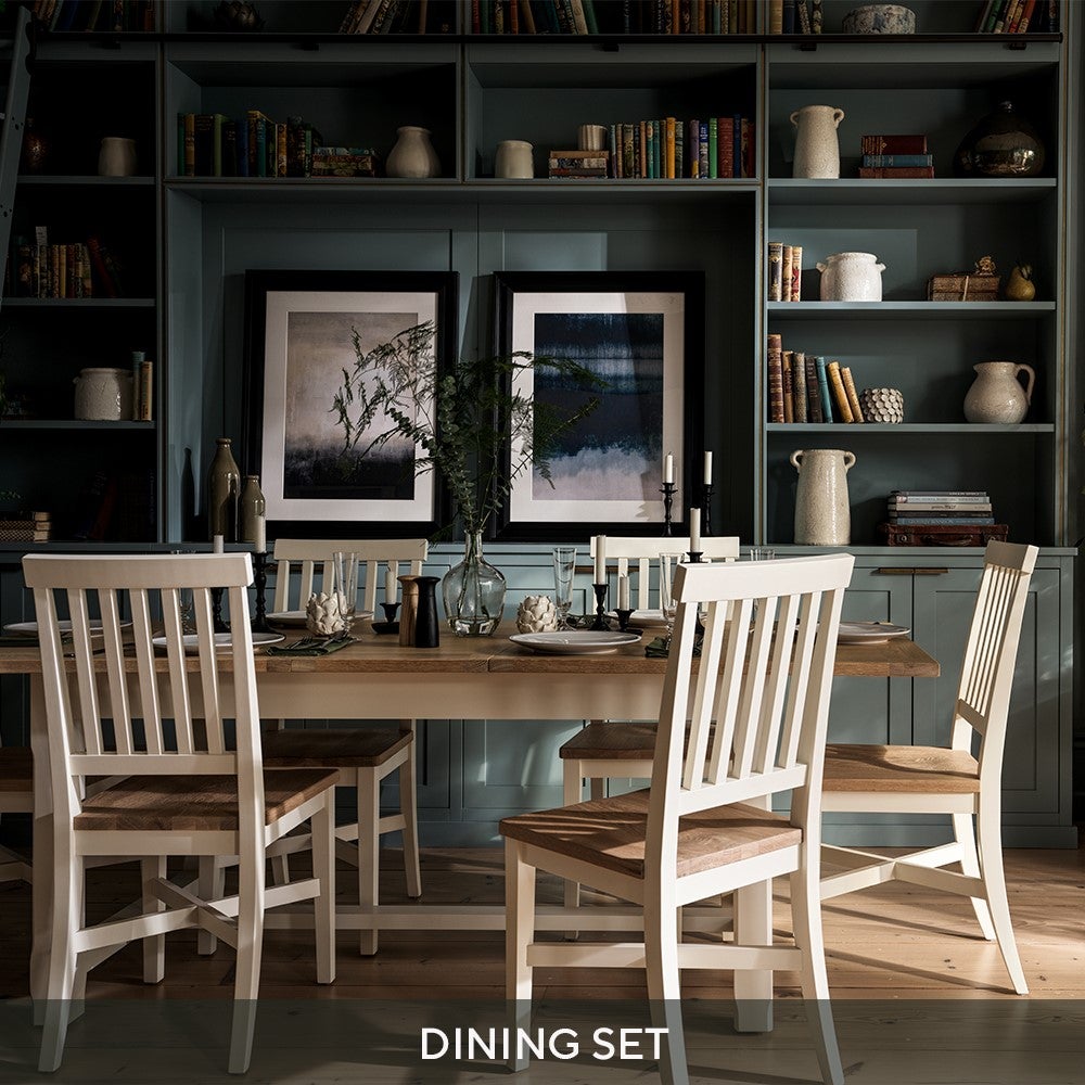 Chester Classic Cream 6-10 Seater Dining Table and 6 Dining Chairs ...