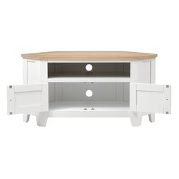 Chester Pure White Corner TV Stand up to 55"