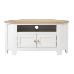 Chester Pure White Corner TV Stand up to 55"