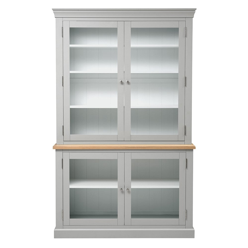 Chester Dove Grey Large Glazed Dresser - The Cotswold Company