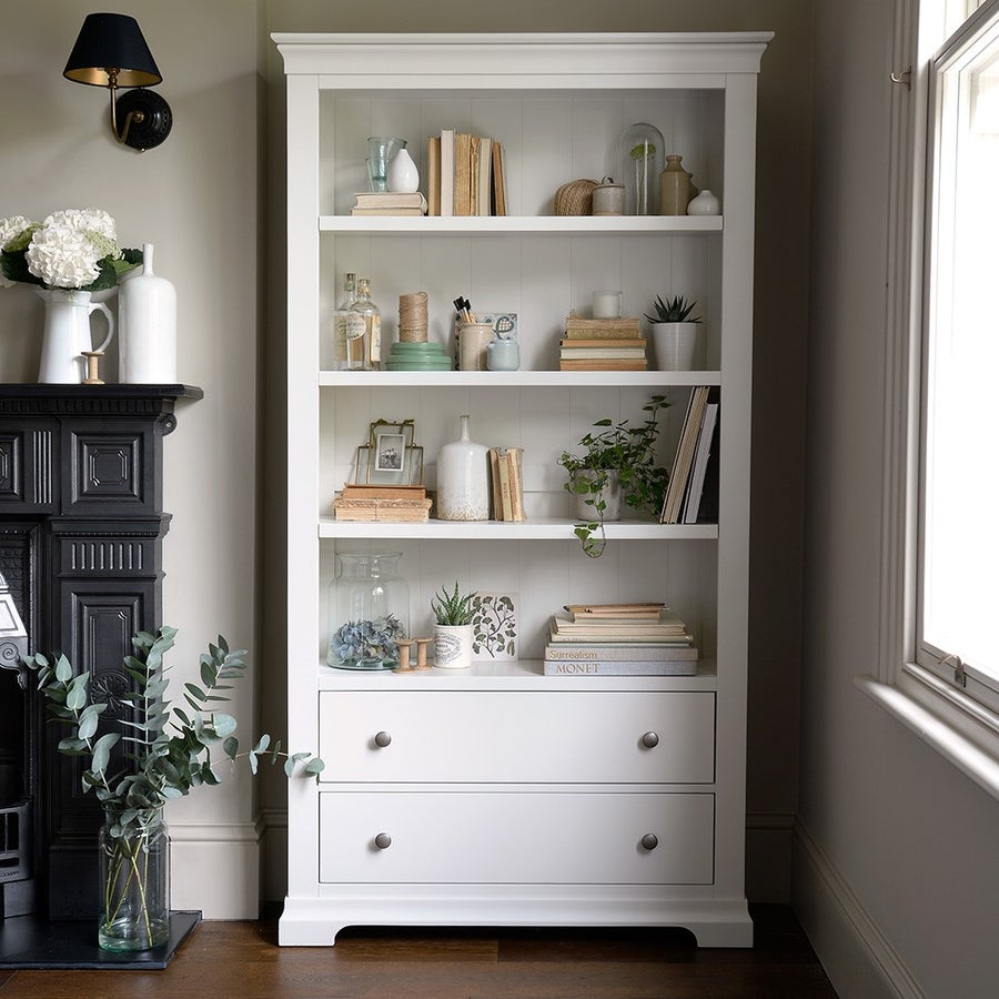Chantilly Warm White Large Bookcase - The Cotswold Company