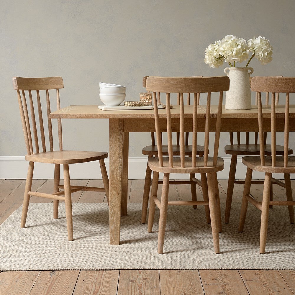 Inglesham Whitewash Oak 6-10 Seater Extending Dining Table - The ...