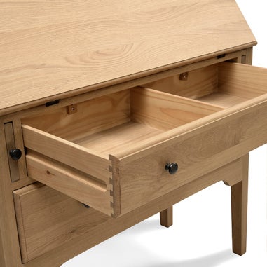 Elkstone Mellow Oak Bureau - The Cotswold Company
