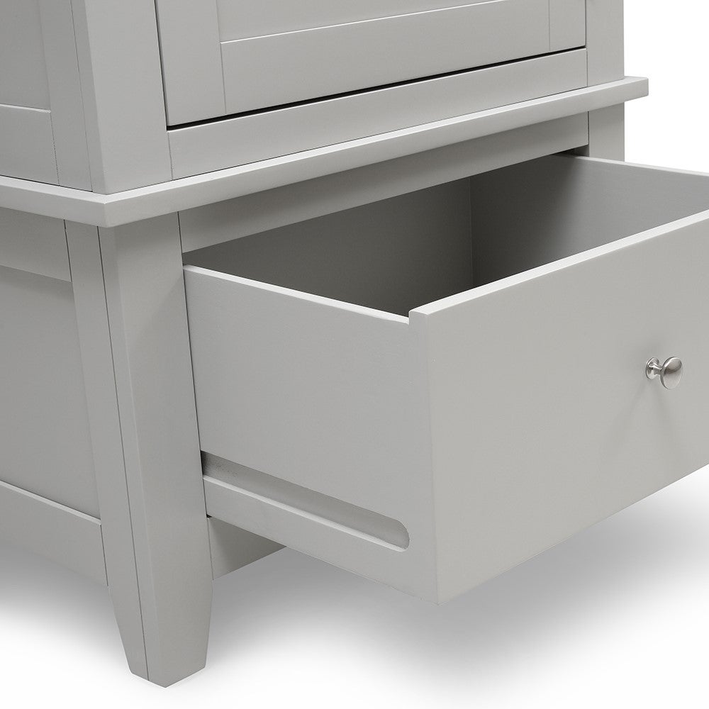 Chester Dove Grey Single Wardrobe