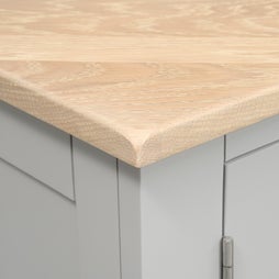 Chester Dove Grey Corner Desk - The Cotswold Company