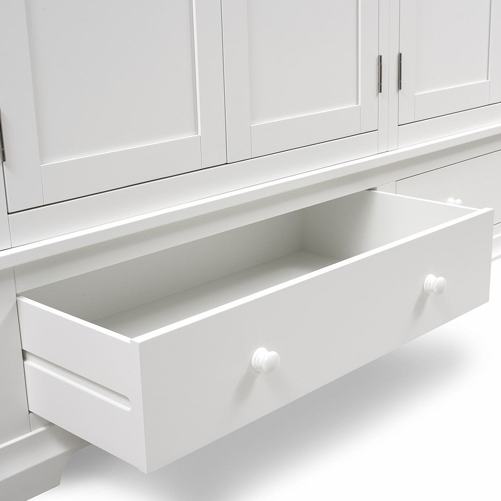 Chantilly Warm White Quad Wardrobe - The Cotswold Company