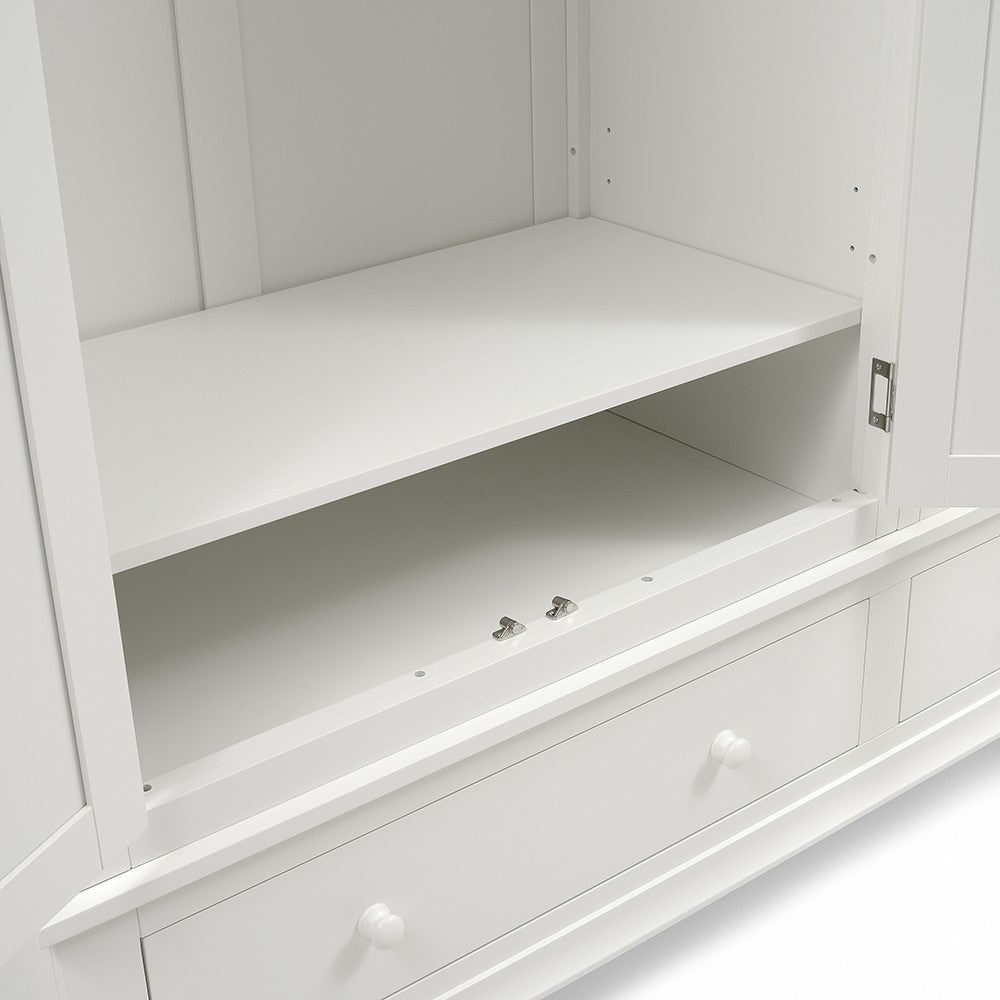 Chantilly Warm White Quad Wardrobe - The Cotswold Company