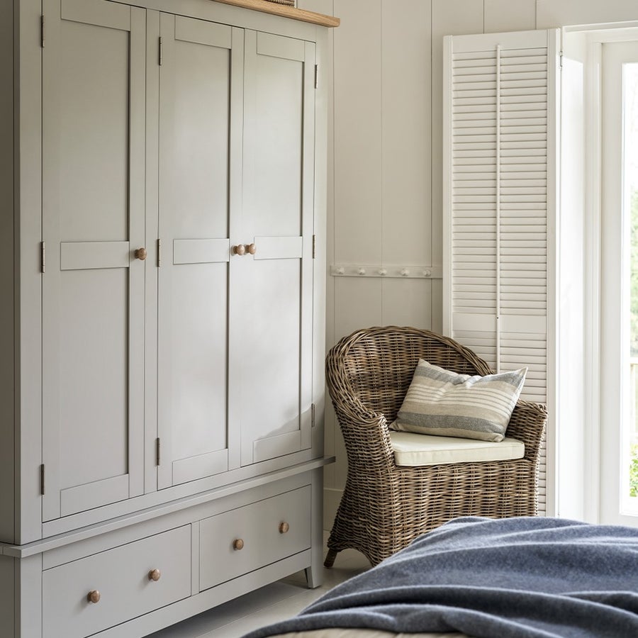 Chester Dove Grey Triple Wardrobe