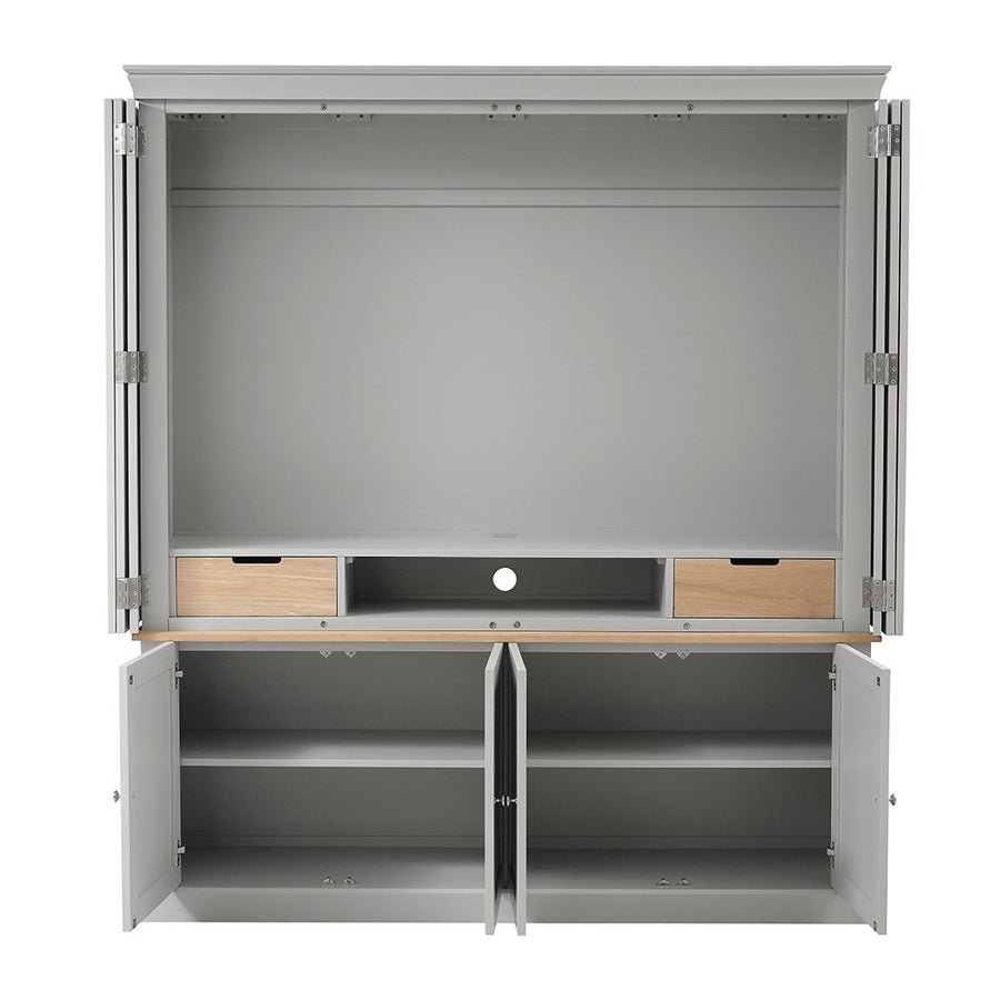 Chester Dove Grey Hideaway Media Unit - The Cotswold Company