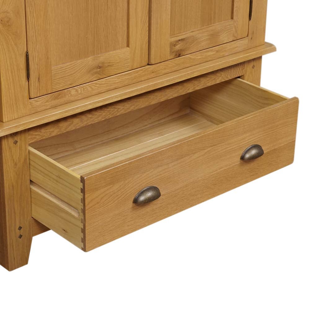 Oakland Rustic Oak Double Wardrobe
