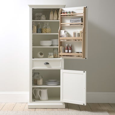 Stow Warm White Narrow Single Larder - The Cotswold Company