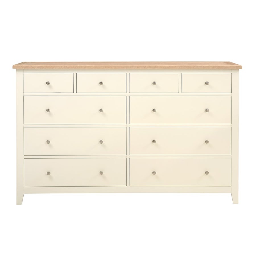 Chester Classic Cream 10 Drawer Chest - The Cotswold Company