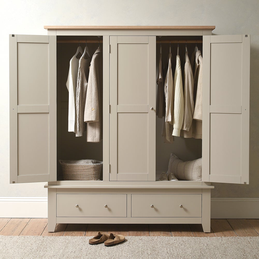 Chester Limestone Triple Wardrobe
