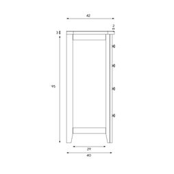 Chester Pure White 5 Drawer Chest