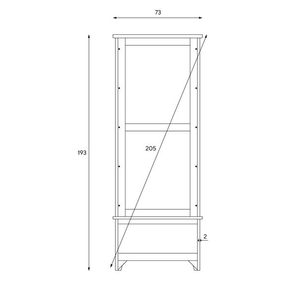 Chester Dove Grey Single Wardrobe