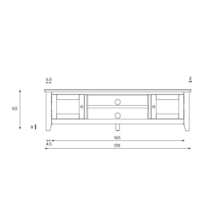 Chester Charcoal Extra Large TV Stand up to 75"