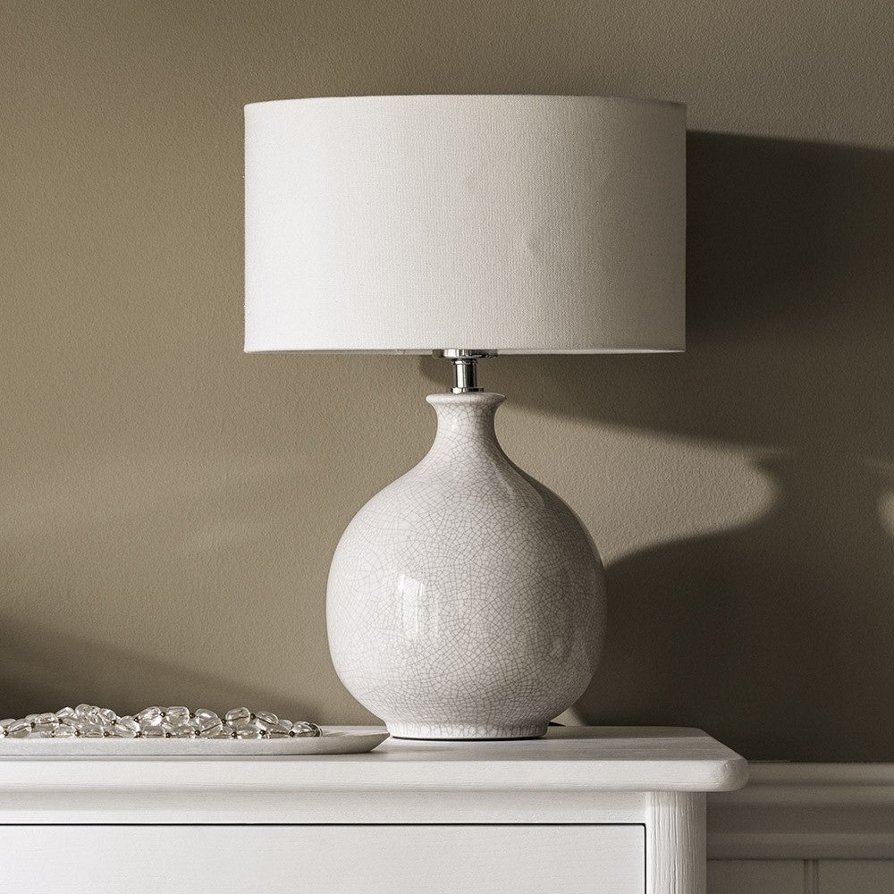 Rissington Crackle Glazed Table Lamp - The Cotswold Company