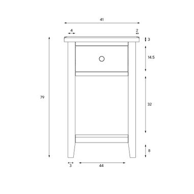 Chester Classic Cream 1 Drawer Bedside Table